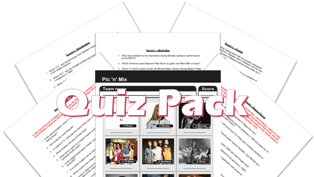 Free Quiz Pack – Pub Quiz Questions