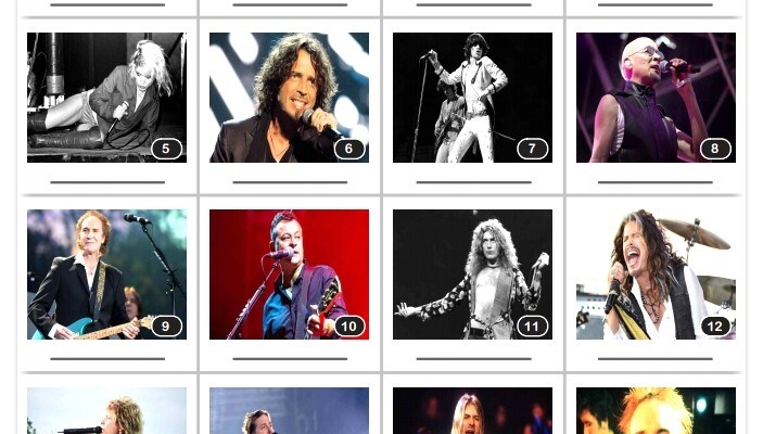 Lead Singers Picture Quizzes – Pub Quiz Questions