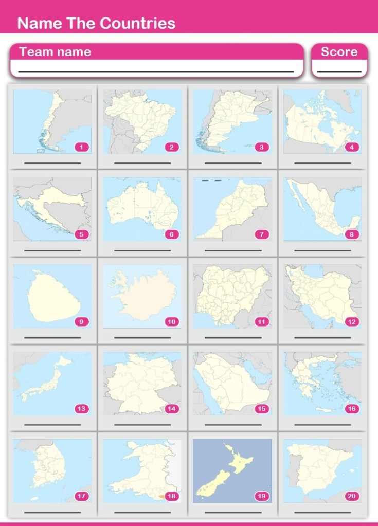 Countries Picture Quizzes – Pub Quiz Questions