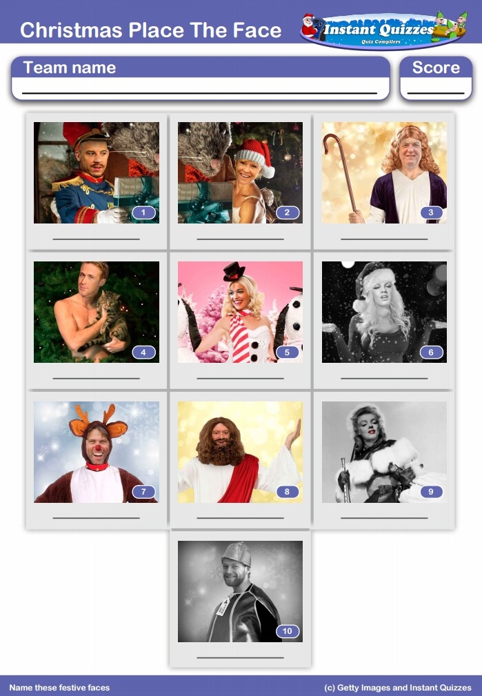 Christmas Picture Quizzes! – Pub Quiz Questions