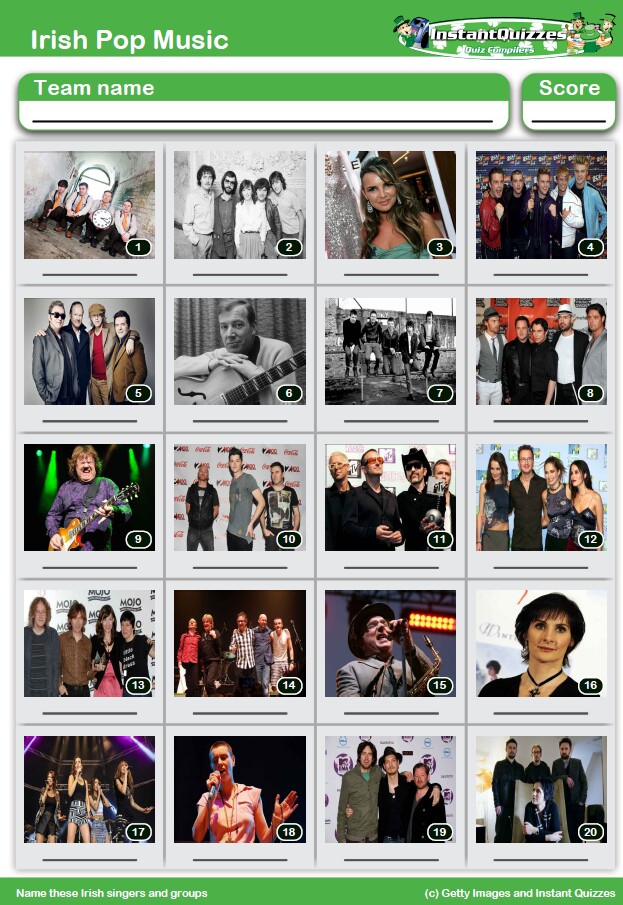 St Patrick and the Many Pub Quizzes – Pub Quiz Questions