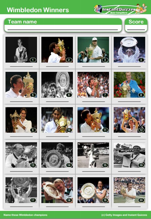 Wimbledon Quizzes – Pub Quiz Questions