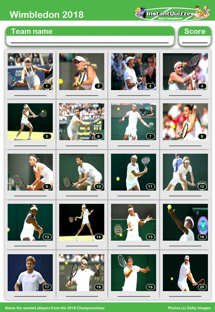 Wimbledon Quizzes – Pub Quiz Questions