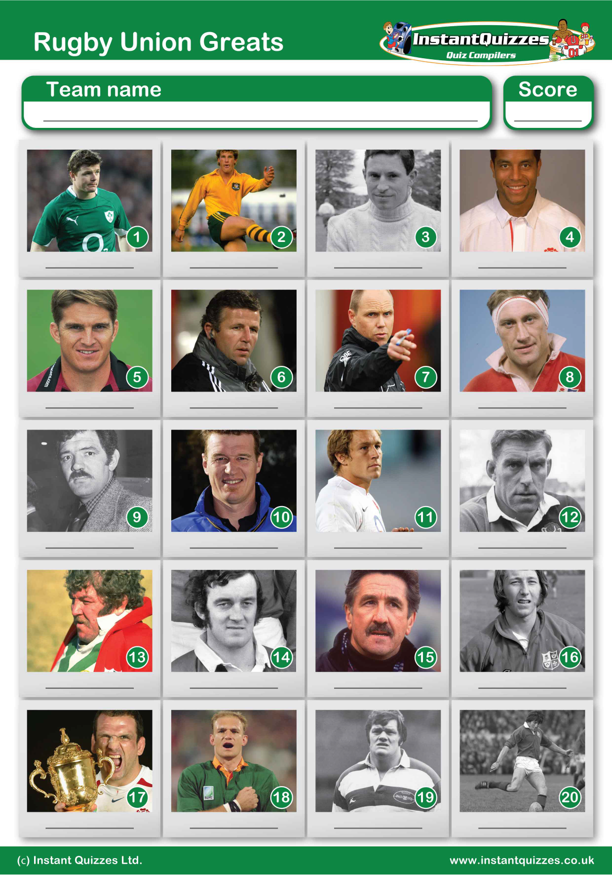 Rugby World Cup Quizzes – Pub Quiz Questions